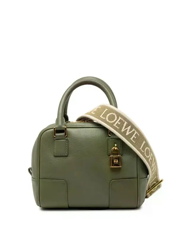 Loewe 2022 Calfskin Amazona 16 Square Bag Satchel - Green