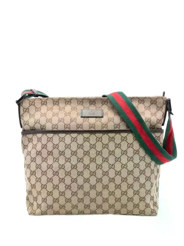 Gucci 2016-2026 Gg Canvas Web Crossbody Bag - Brown