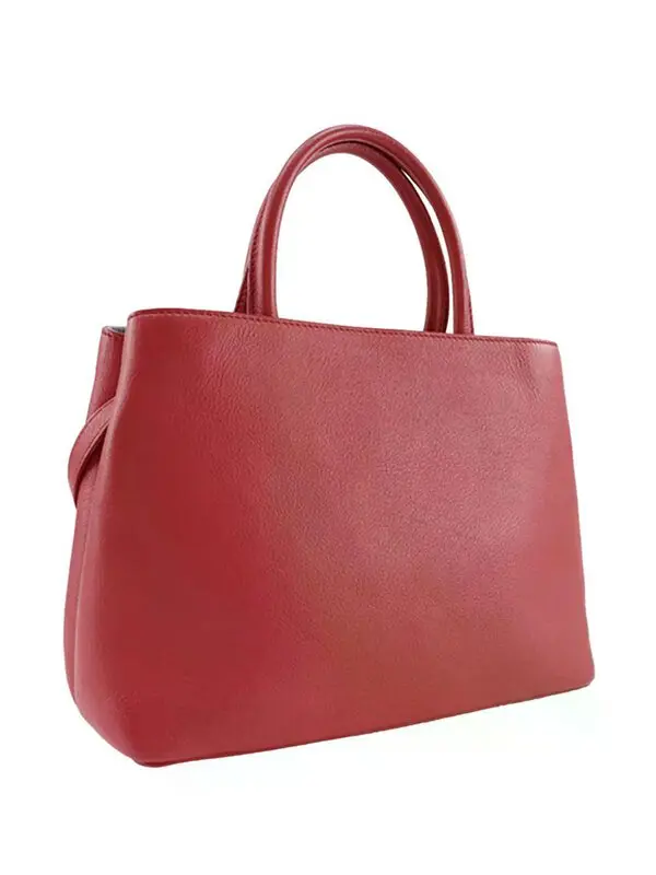 Fendi 2010-2026 Leather Petite 2jours Satchel - Red