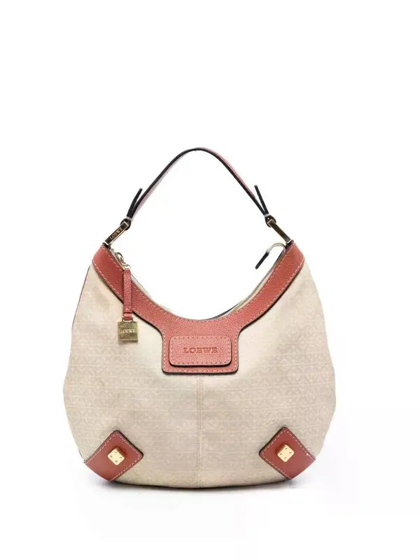Loewe 2008 Anagram Canvas New Road Hobo Bag - Brown