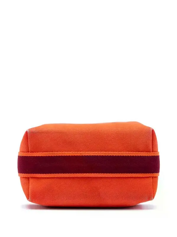 Hermès Small Toile Bride A Brac Case - Orange