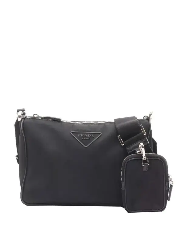 Prada 2010-2025 Tessuto Crossbody Bag Shoulder Bag - Black
