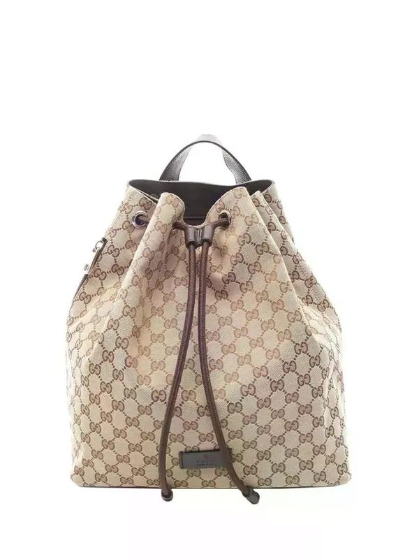 Gucci 2000-2015 Gg Canvas Drawstring Backpack - Brown