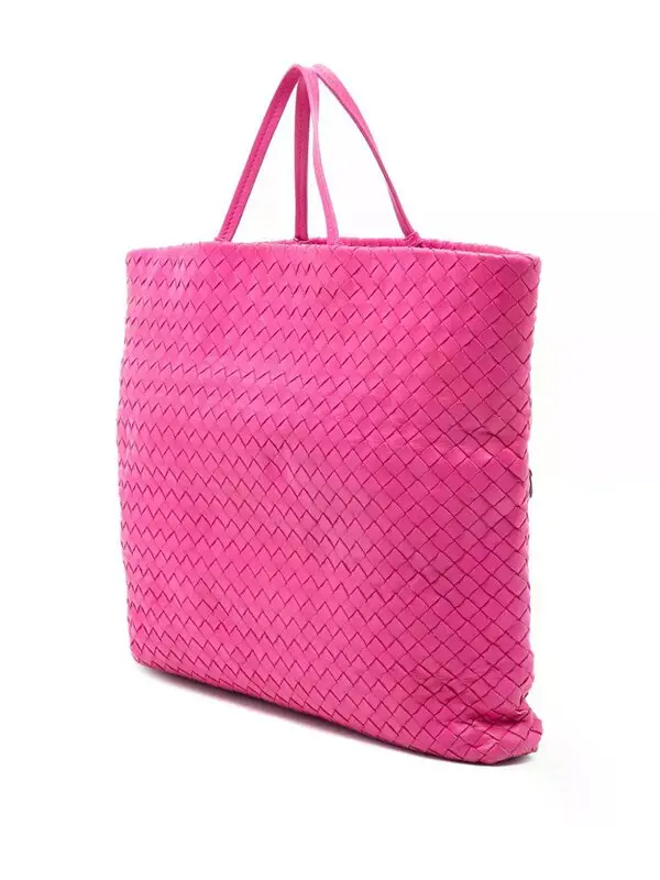 Bottega Veneta Nappa Intrecciato Fold Over Tote Satchel
