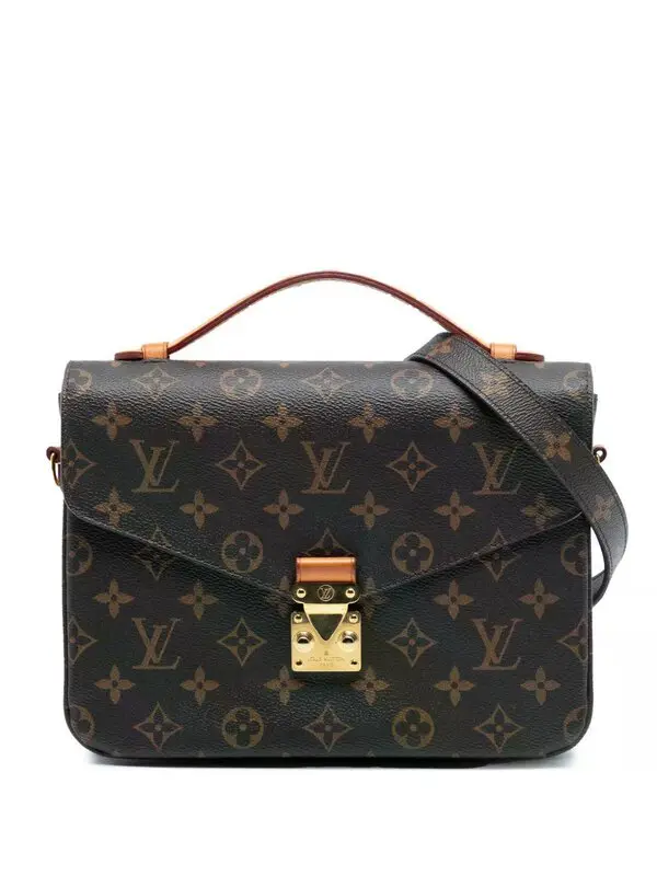 LOUIS VUITTON 2016 Monogram Pochette Metis Satchel - Brown