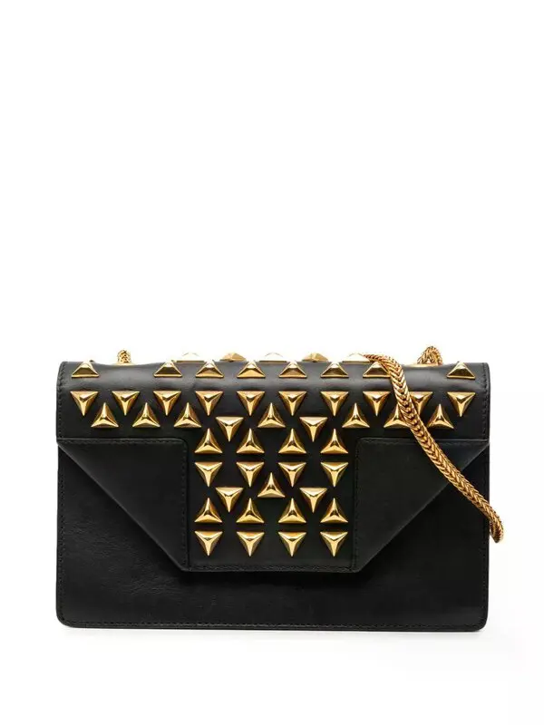 Saint Laurent 2010-2025 Mini Studded Leather Betty Clous Crossbody Bag - Black
