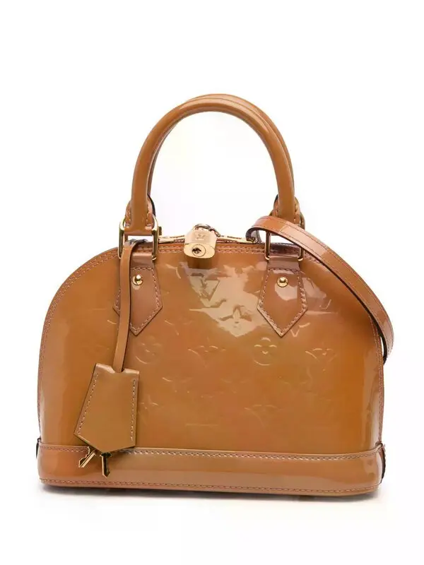 LOUIS VUITTON 2012 Monogram Vernis Alma Bb Satchel - Brown