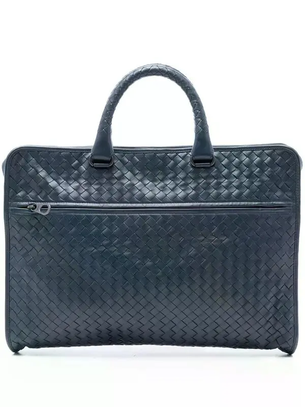 Bottega Veneta 2012-2026 Nappa Intrecciato Business Bag - Blue