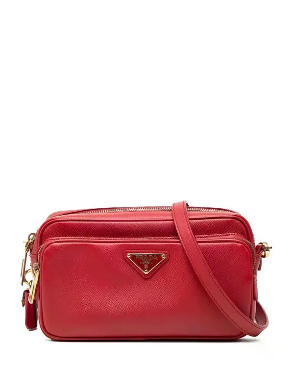 Prada 2013-2025 Saffiano Crossbody Bag - Red