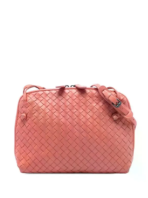 Bottega Veneta 2012-2026 Nappa Intrecciato Nodini Crossbody Bag - Pink