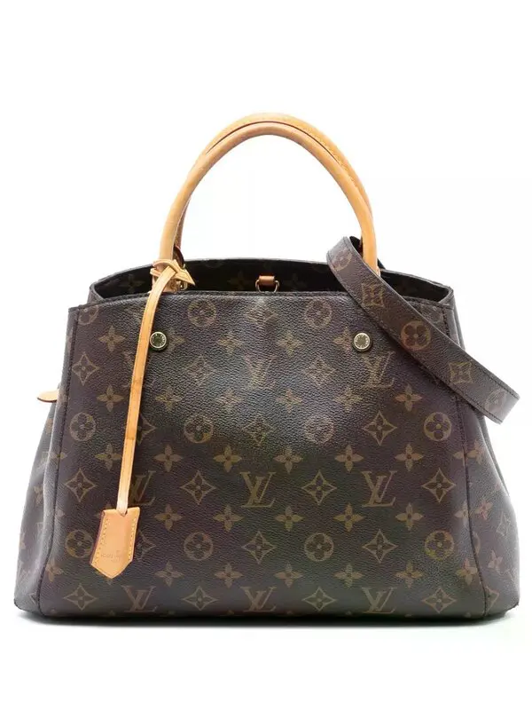 LOUIS VUITTON 2015 Monogram Montaigne Mm Satchel - Brown
