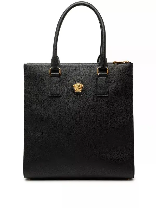 Versace 2010-2025 Leather La Medusa Tote Bag - Black