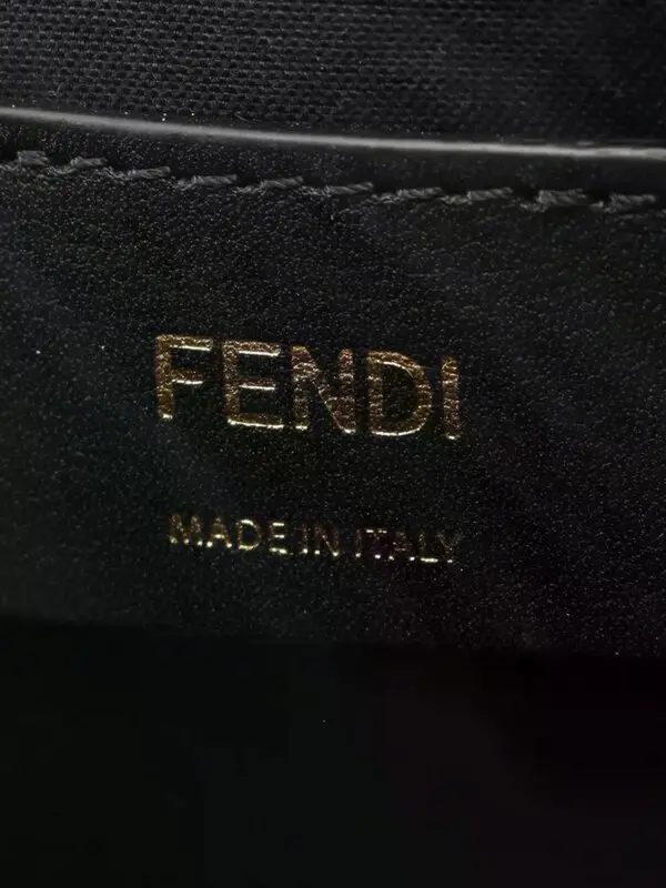 Fendi 2010-2025 Leather Ff Vanity Bag - Black