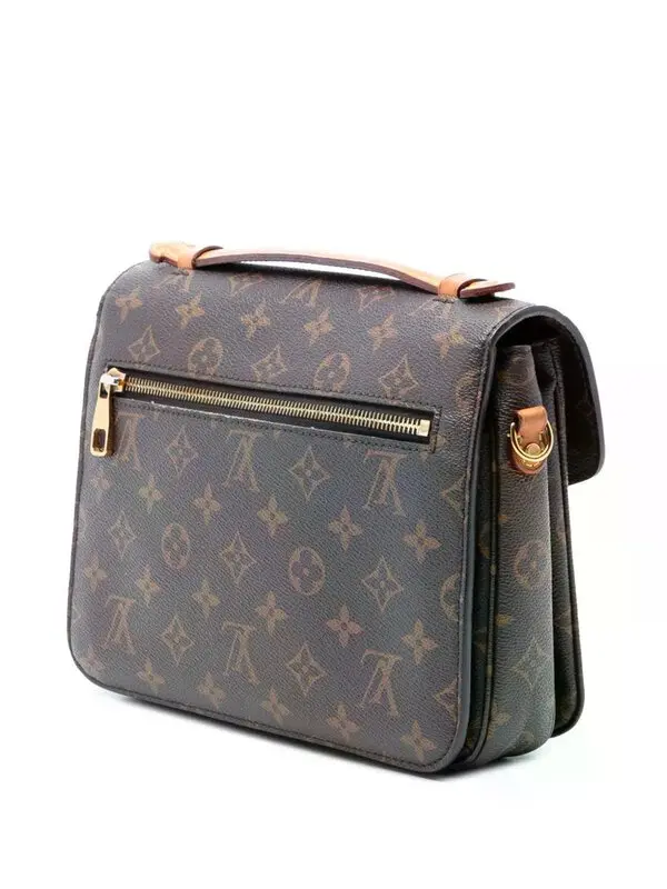 LOUIS VUITTON Monogram Pochette Metis Satchel - Brown