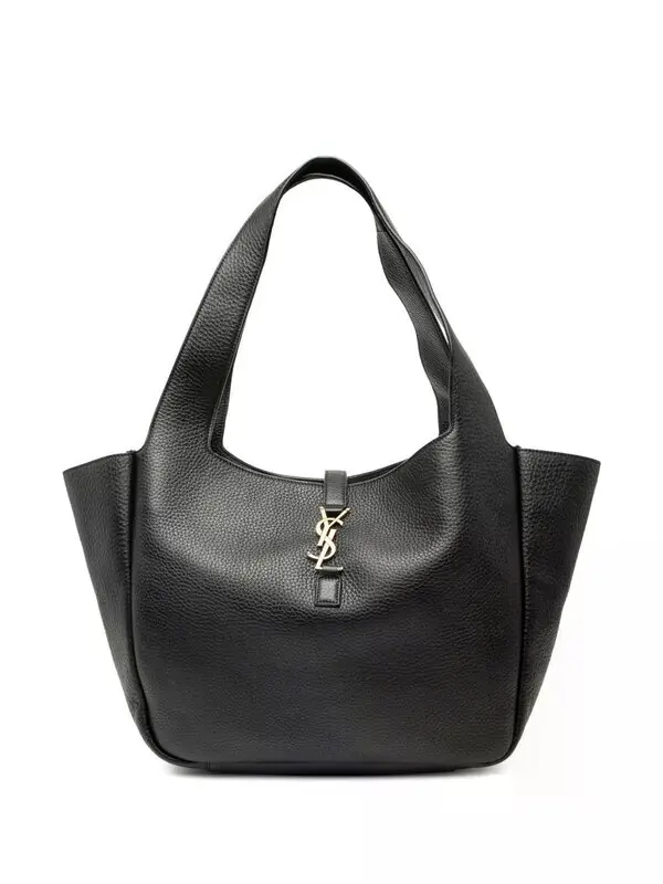 Saint Laurent 2024 Grained Deerskin Le 5 A 7 Bea Tote Bag - Black