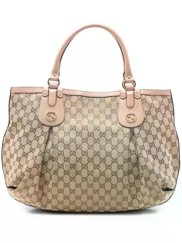 Gucci 2016-2025 Large Gg Canvas Scarlett Tote Bag - Brown