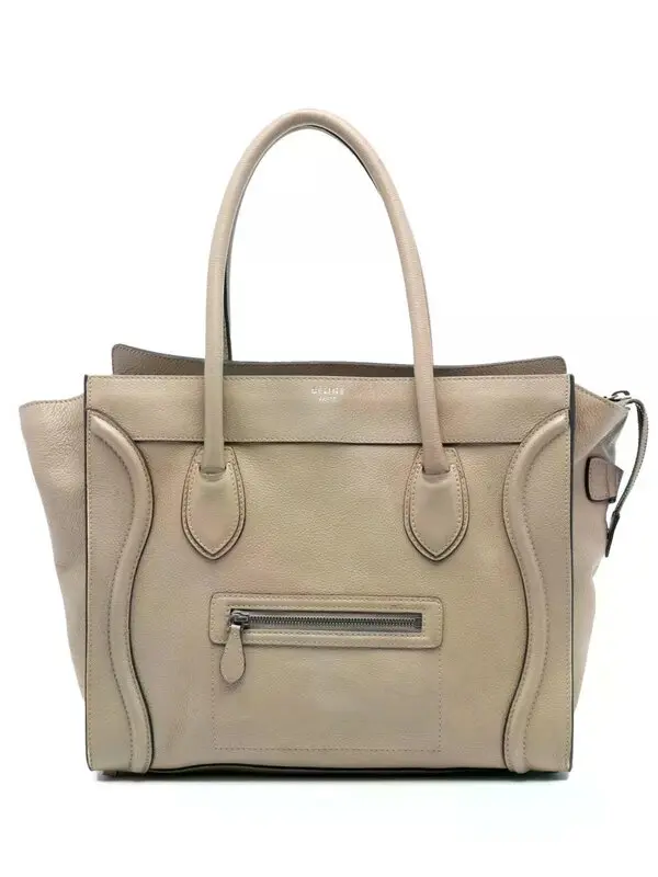 Celine 2011 Mini Leather Luggage Tote Bag - Brown