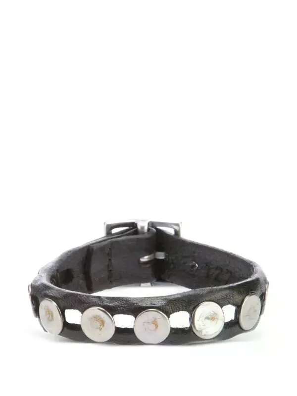 ORTIGNI Studded Leather Bracelet - Black