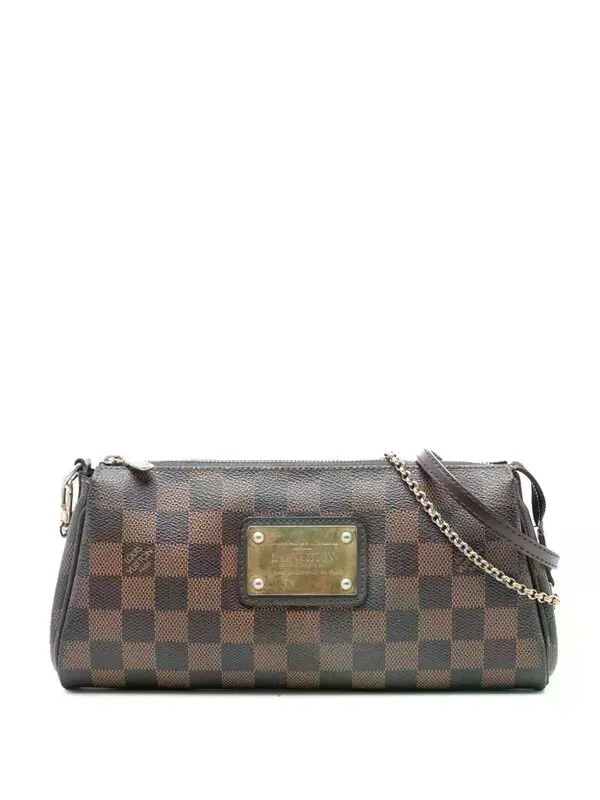LOUIS VUITTON 2010 Damier Ebene Eva Satchel - Brown