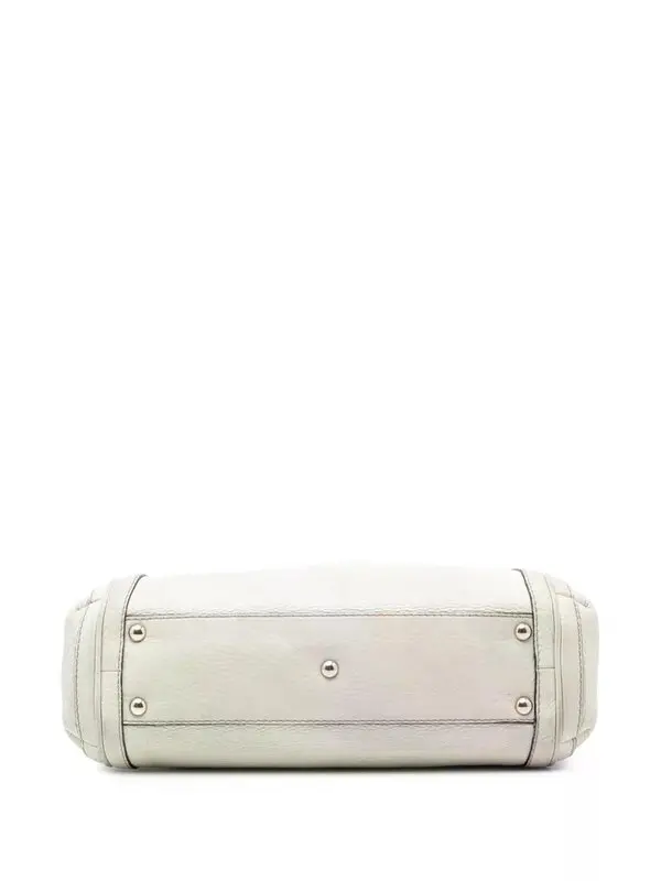 Gucci 2016-2026 Pebbled Calfskin Bella Satchel - White