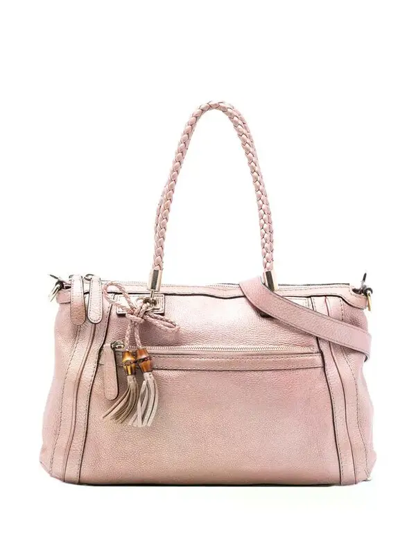 Gucci 2016-2025 Metallic Pebbled Calfskin Bella Satchel - Pink
