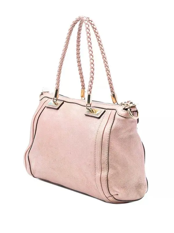 Gucci Metallic Pebbled Calfskin Bella Satchel - Pink