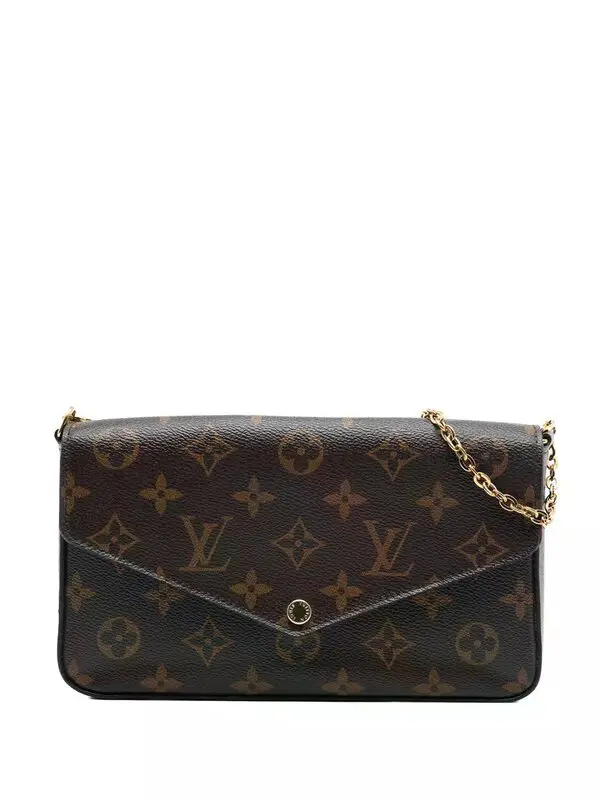 LOUIS VUITTON 2016 Monogram Pochette Felicie Crossbody Bag - Brown