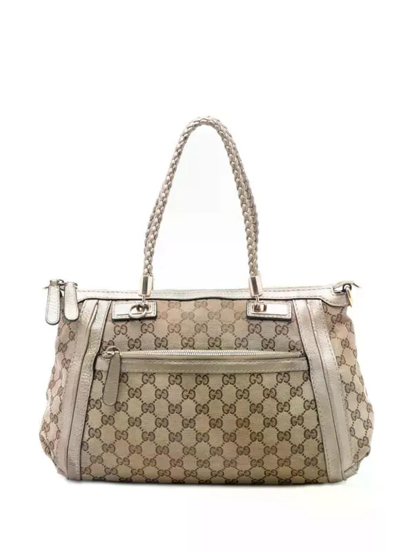 Gucci 2016-2025 Gg Canvas Bella Satchel - Brown