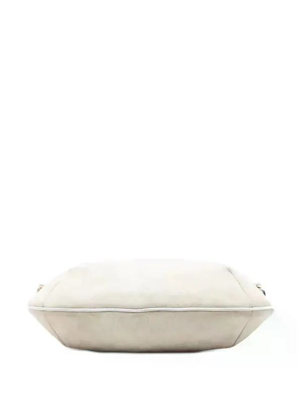 Gucci Gg Canvas Web Crossbody Bag - White