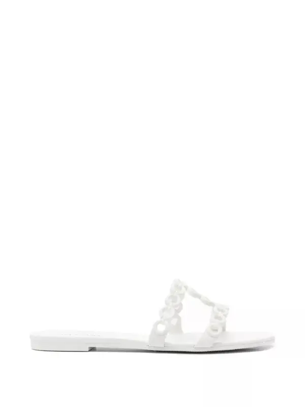 AQUAZZURA Infinity Chain-design Slides - White