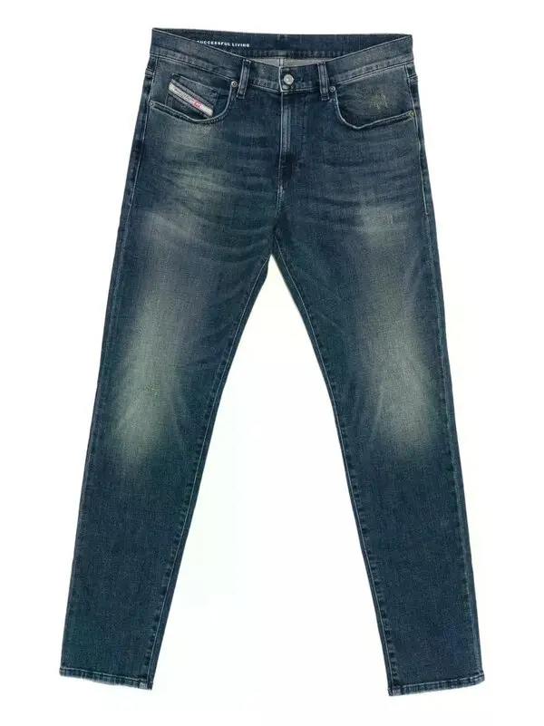 DIESEL® D-strukt Logo Jeans - Blue