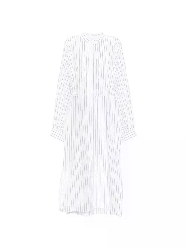 JIL SANDER Striped Midi Shirt Dress