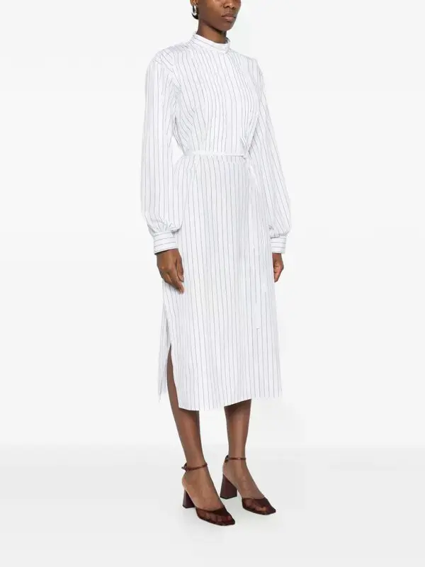 JIL SANDER Striped Midi Shirt Dress