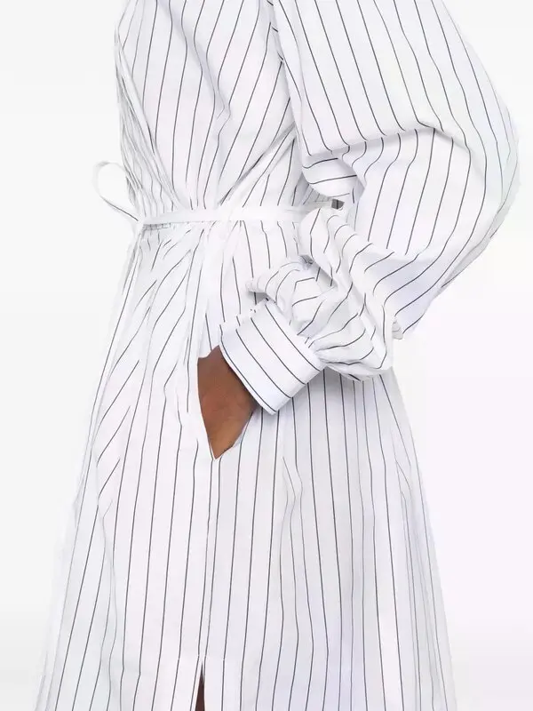 JIL SANDER Striped Midi Shirt Dress
