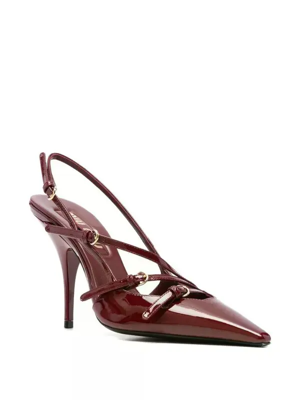 Miu Miu Buckle Detail Slingback Pumps