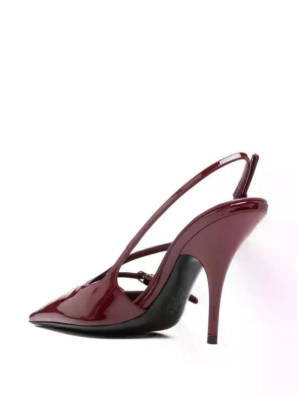 Miu Miu Buckle Detail Slingback Pumps