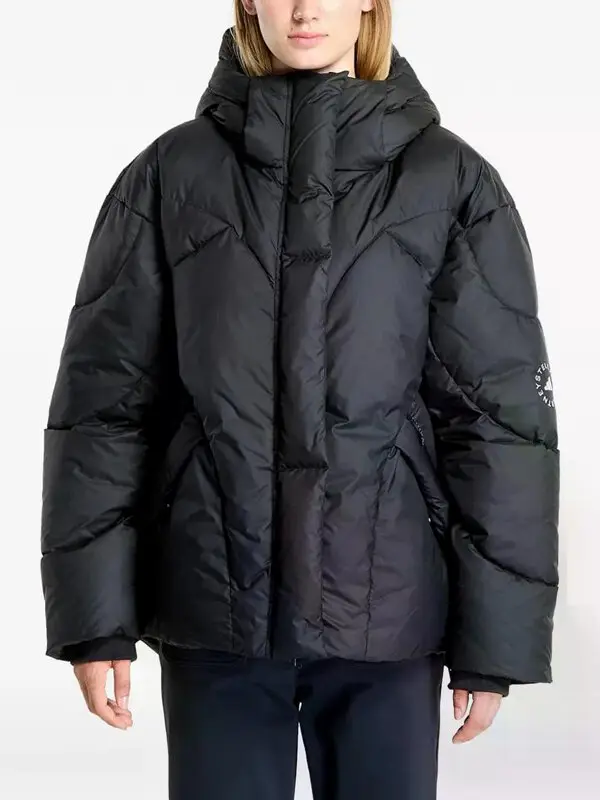 Adidas By Stella McCartney Padded Hooded Jacket - Black