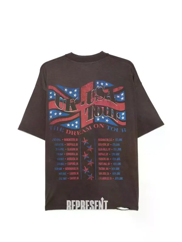 REPRESENT Dream On Tour Dog-graphic T-shirt - Brown