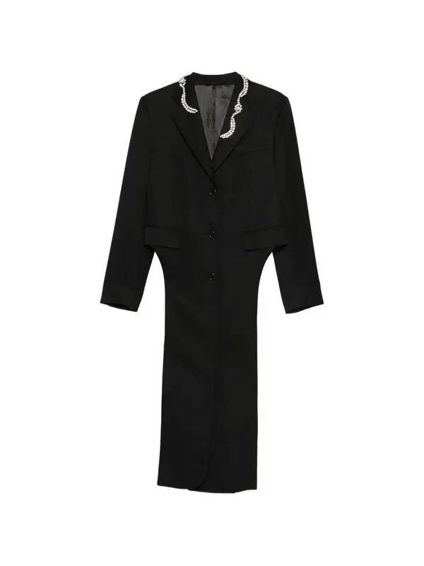 Simone Rocha Pearl-embellished Coat - Black