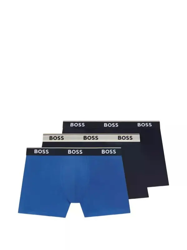 BOSS Logo Waistband Boxer Briefs - Blue