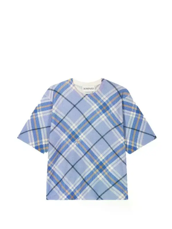 Eric Bompard Tartan-print T-shirt - Blue