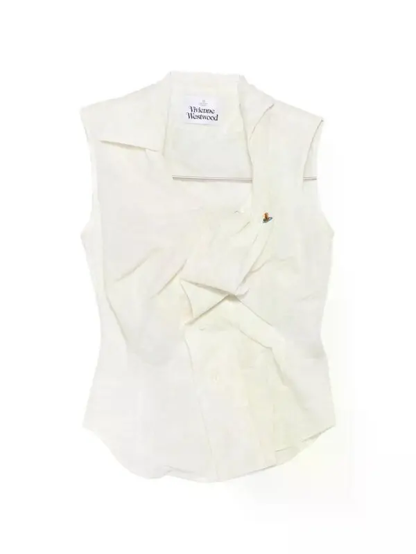 VIVIENNE WESTWOOD Drunken Draped Sleeveless Top - Neutrals