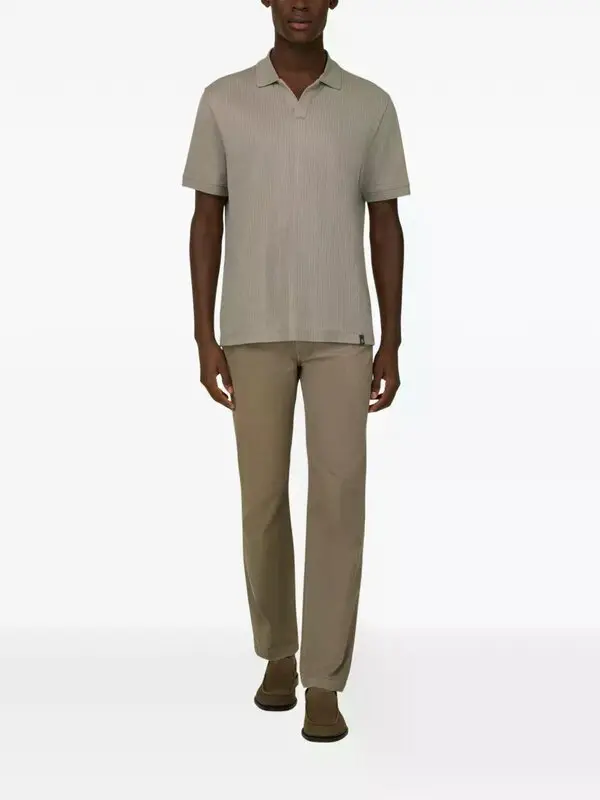Boggi Milano Pima Cotton Jacquard Polo Shirt
