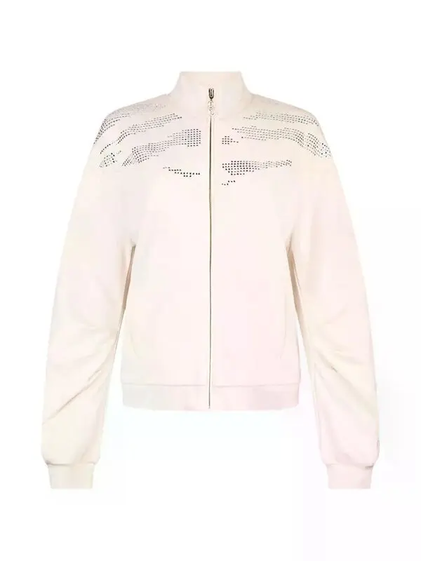 Liu Jo Embellished Zip-up Sweatshirt - Neutrals