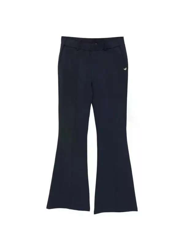 Liu Jo Milanese Logo Flared Trousers - Blue