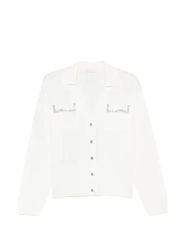 Liu Jo Embellished Pocket Cardigan - White