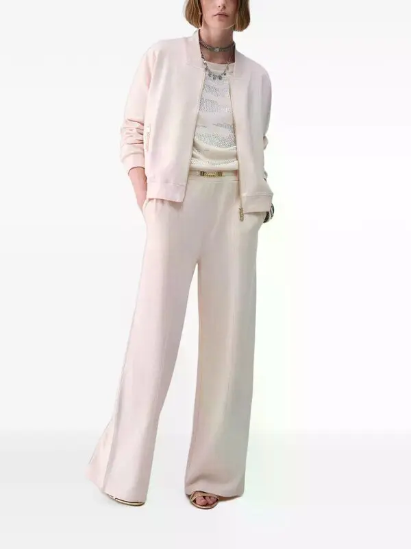 Liu Jo Milano Stitch Jersey Sweatshirt With Zip And Chain Details