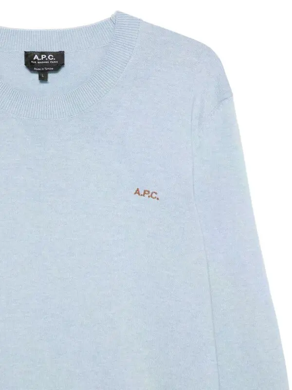 A.p.c. Crew-neck Logo Sweater