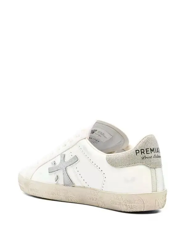 Premiata Stevend Glitter-appliqué Sneakers - Neutrals