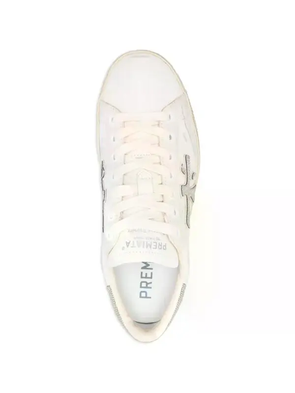 Premiata Stevend Glitter-appliqué Sneakers - Neutrals